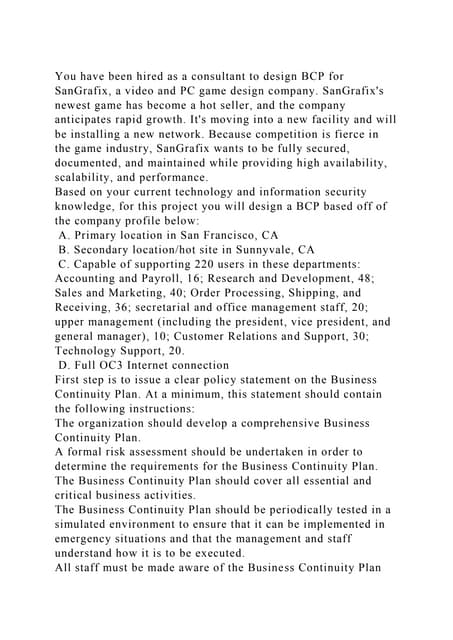 Business continuity planning and disaster recovery | PPTX | IT and ...