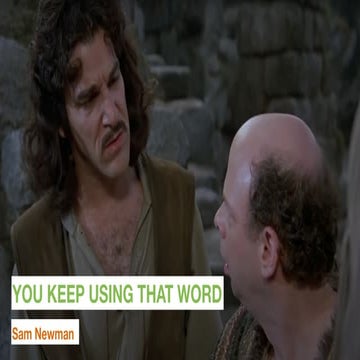 "You Keep Using That Word", Sam Newman | PDF