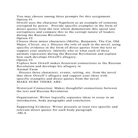 You may choose among three prompts for this assignment.Option #1.docx