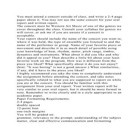 DIRECTIONS Title RecordedLive Popular Music Concert Report (E.docx
