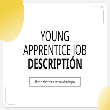 Young Apprentice Job Description by Slidesgo | PPT
