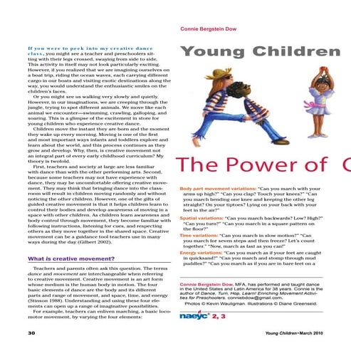 Young children and movement the power of creative dance | PDF