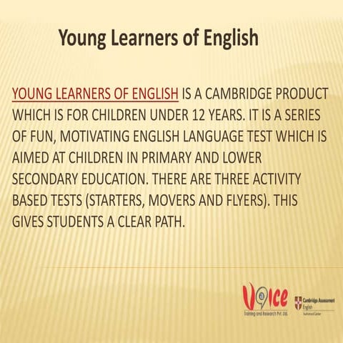 Young learners of english | PPT