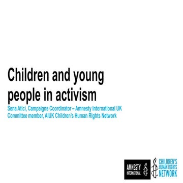 Young people in activism - Sena Atici | PPTX