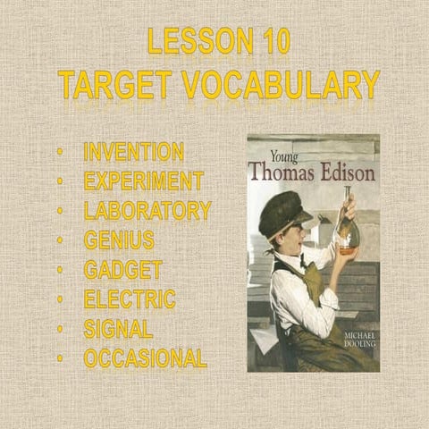 Young Thomas Edinson - Lesson 10 | PPT