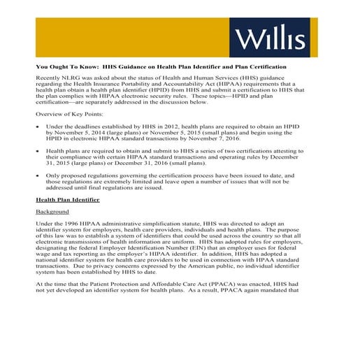 Health Plan Identifier! What is it and Why Do You Need It? | PPTX