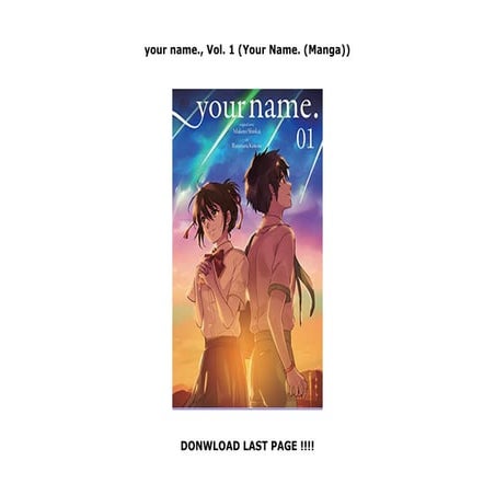 your name., Vol. 1 (Your Name. (Manga)) | PDF
