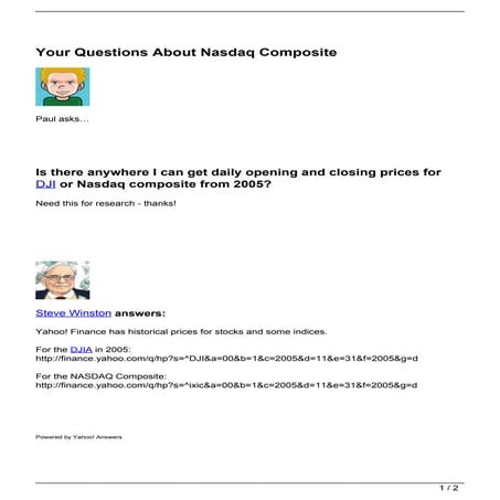 Your Questions About Nasdaq Composite | PDF