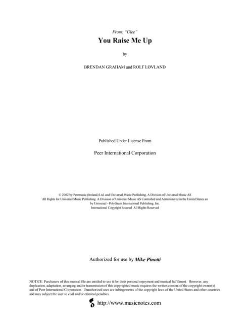 You raise me up | PDF