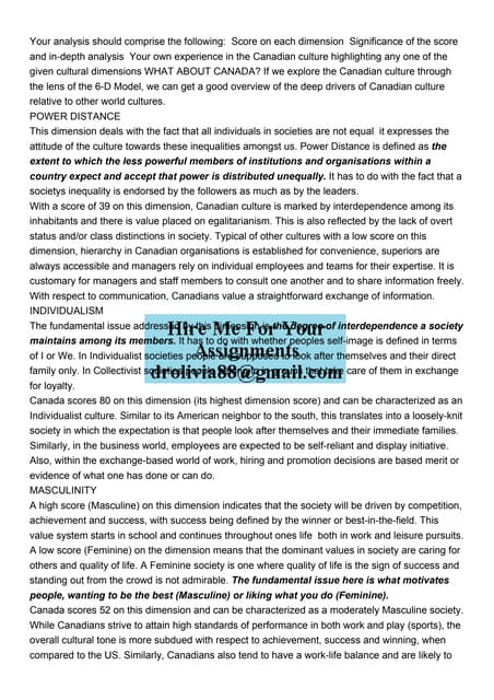 Hofstede's cultural dimensions | PPTX