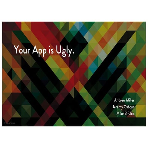 Your App is Ugly | PDF
