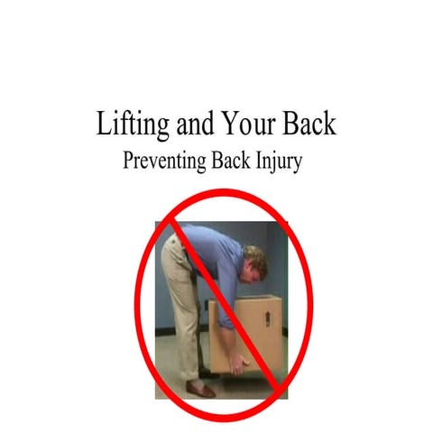 Lifting With Two Legs and not with your Back | PPT