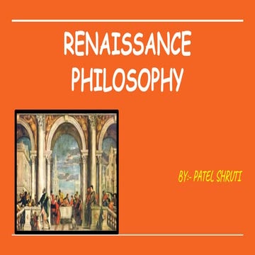 renaissance philosophy | PPTX