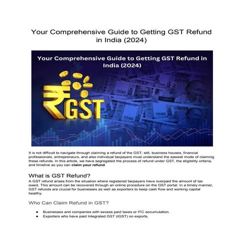 GST Refund | PPTX