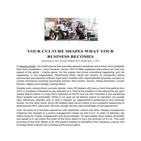 Your Culture Shapes What Your Business Becomes | PDF