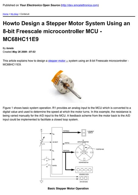 Interfacing Stepper motor with 8051 | PPT