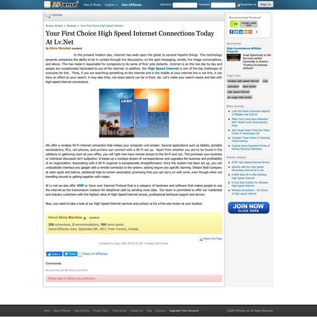 Your first choice high speed internet connections today at lv.net