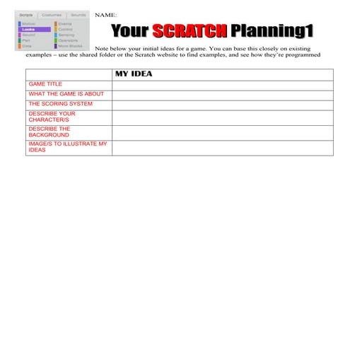 scratch Your game planning1 | DOC
