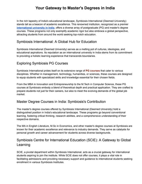 Study in India: Embracing a World-Class Education for International ...