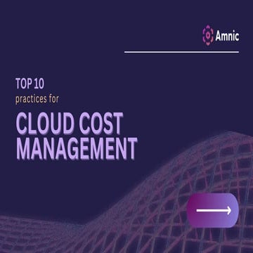 10 Best Practices for Cloud Cost Management | PDF
