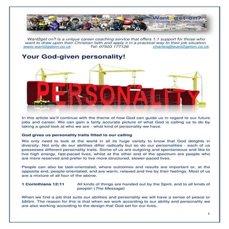 Your God-given personality | PDF