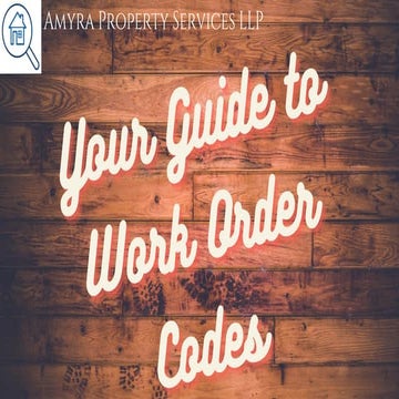 Your guide to work order codes | PPT