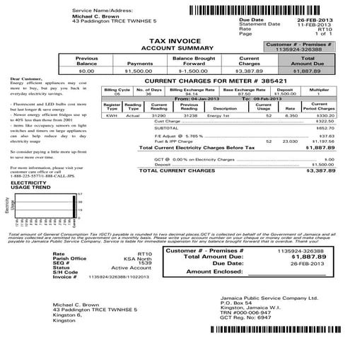 Your monthlybill | PDF