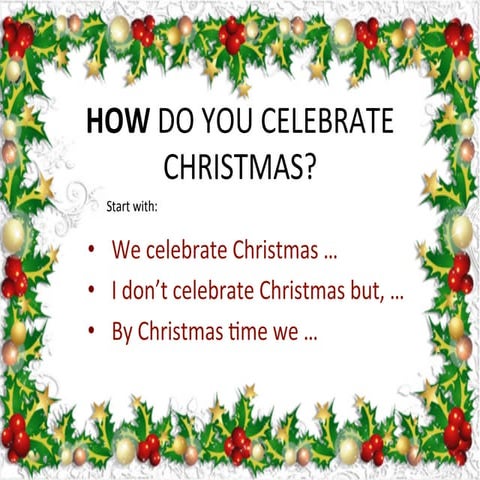 HOW DO YOU CELEBRATE CHRISTMAS? | PDF