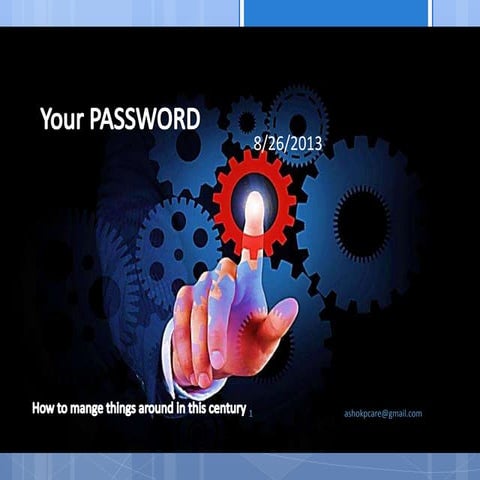 Your password for the management | PPT