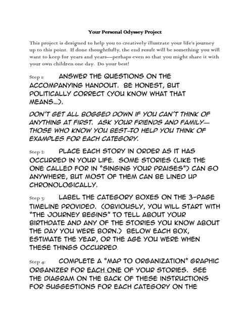 Personal odyssey scanned assignment | PDF
