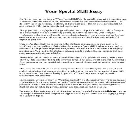 Your Special Skill Essay.pdf