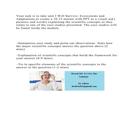 Your task is to take unit I Will Survive Ecosystems and Adaptations.docx