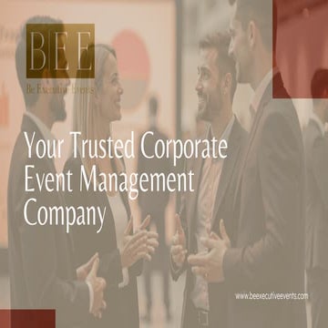 Your Trusted Corporate Event Management Company | PDF