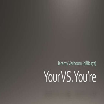 Your vs you're | PPT