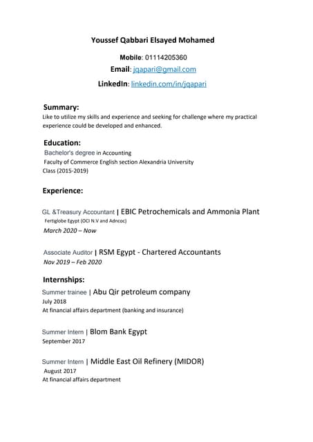 Sarah Ayman Afifi CV | PDF