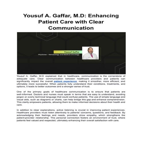 Yousuf A. Gaffar, M.D_ Enhancing Patient Care with Clear Communication.pdf