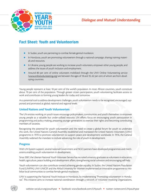 Youth volunteerism | PDF