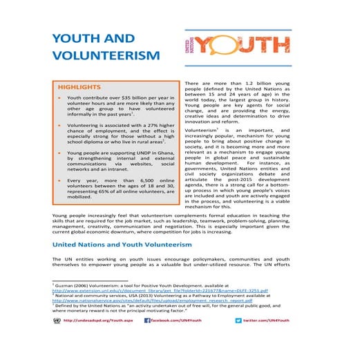 Youth volunteerism | PDF