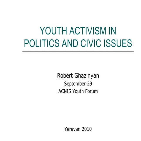 Youth activism | PPT