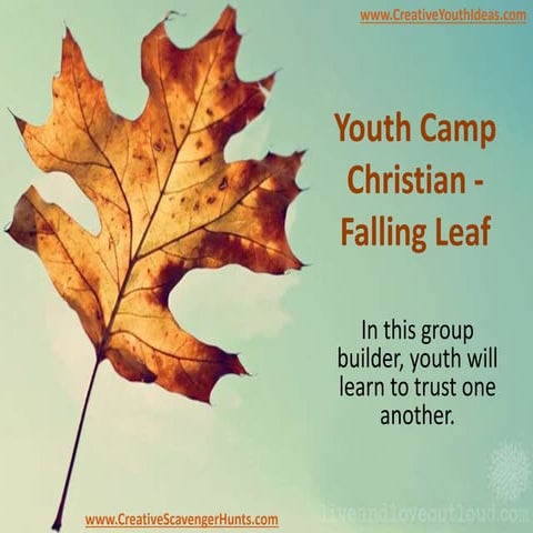 Youth Camp Christian - Falling Leaf | PPTX