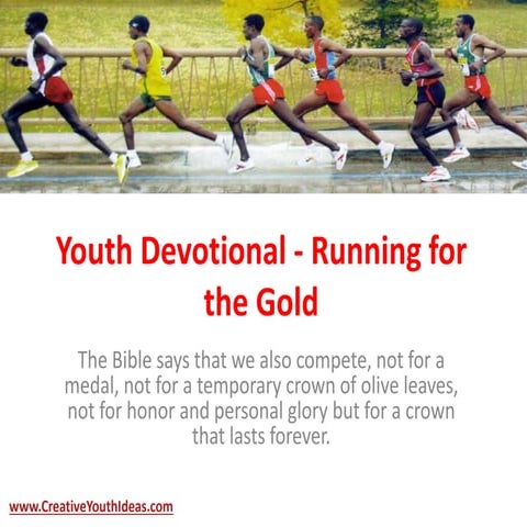 Youth Devotional - Running for the Gold | PPTX