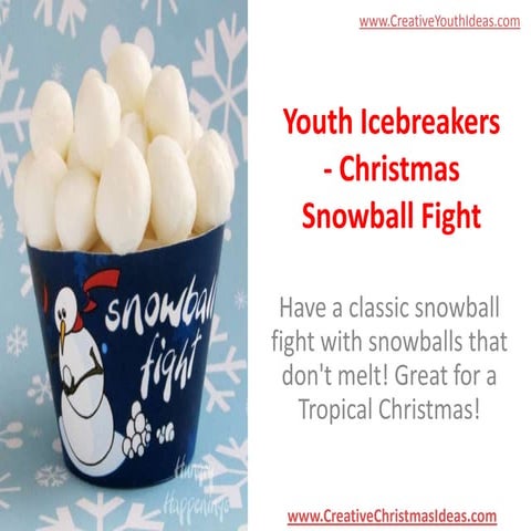 Icebreakers: Christmas Snowball Fight | PPTX