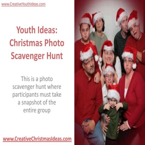 Youth Ideas: Christmas Photo Scavenger Hunt | PPTX