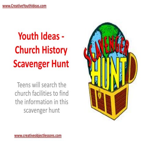 Youth Ideas - Church History Scavenger Hunt | PPTX