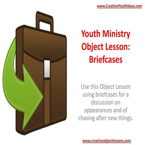 Youth Ministry Object Lesson - Managing Priorities | PPTX