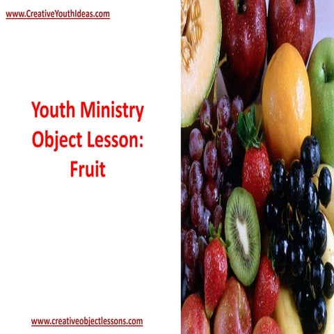 Youth Ministry Object Lesson: Fruit | PDF