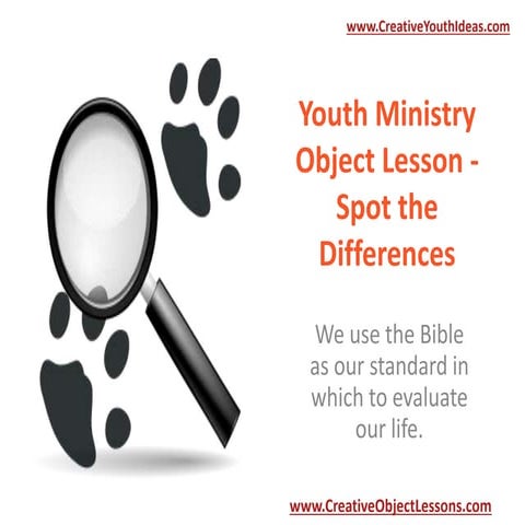 Youth Ministry Object Lesson - Spot the Differences | PPTX
