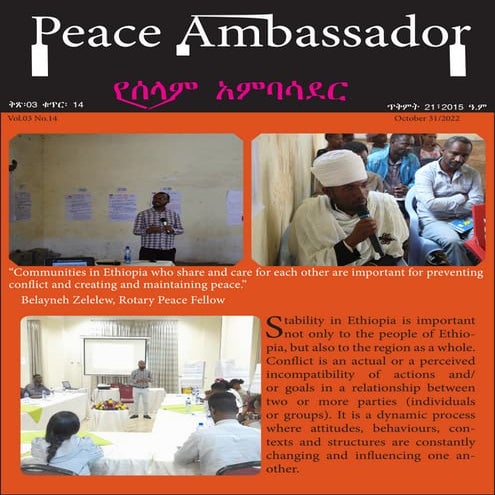 Ethiopian youth Peace Ambassador | PDF