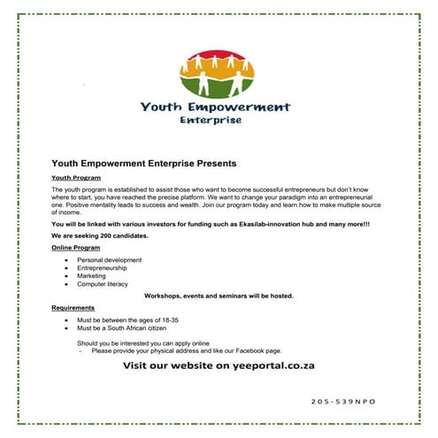 Youth program poster | PDF