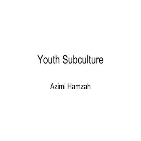 Youth Subculture | PPT